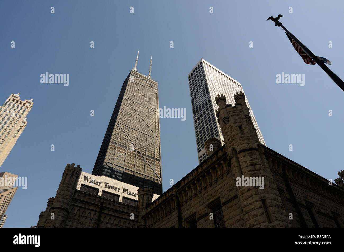 Water Tower Pump House, Water Tower and Hancock Tower. Magnificent Mile ...
