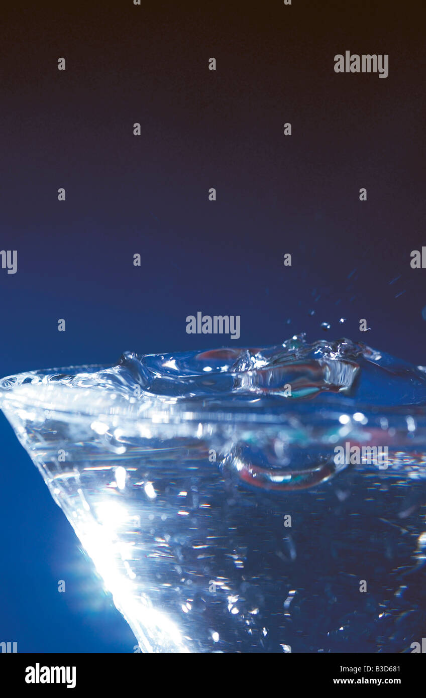 water splash in a glass Stock Photo - Alamy