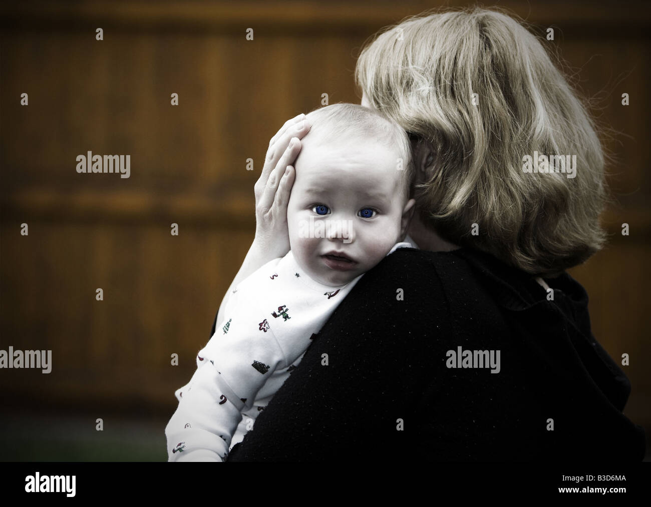 Mother comforting crying infant hi-res stock photography and images - Alamy