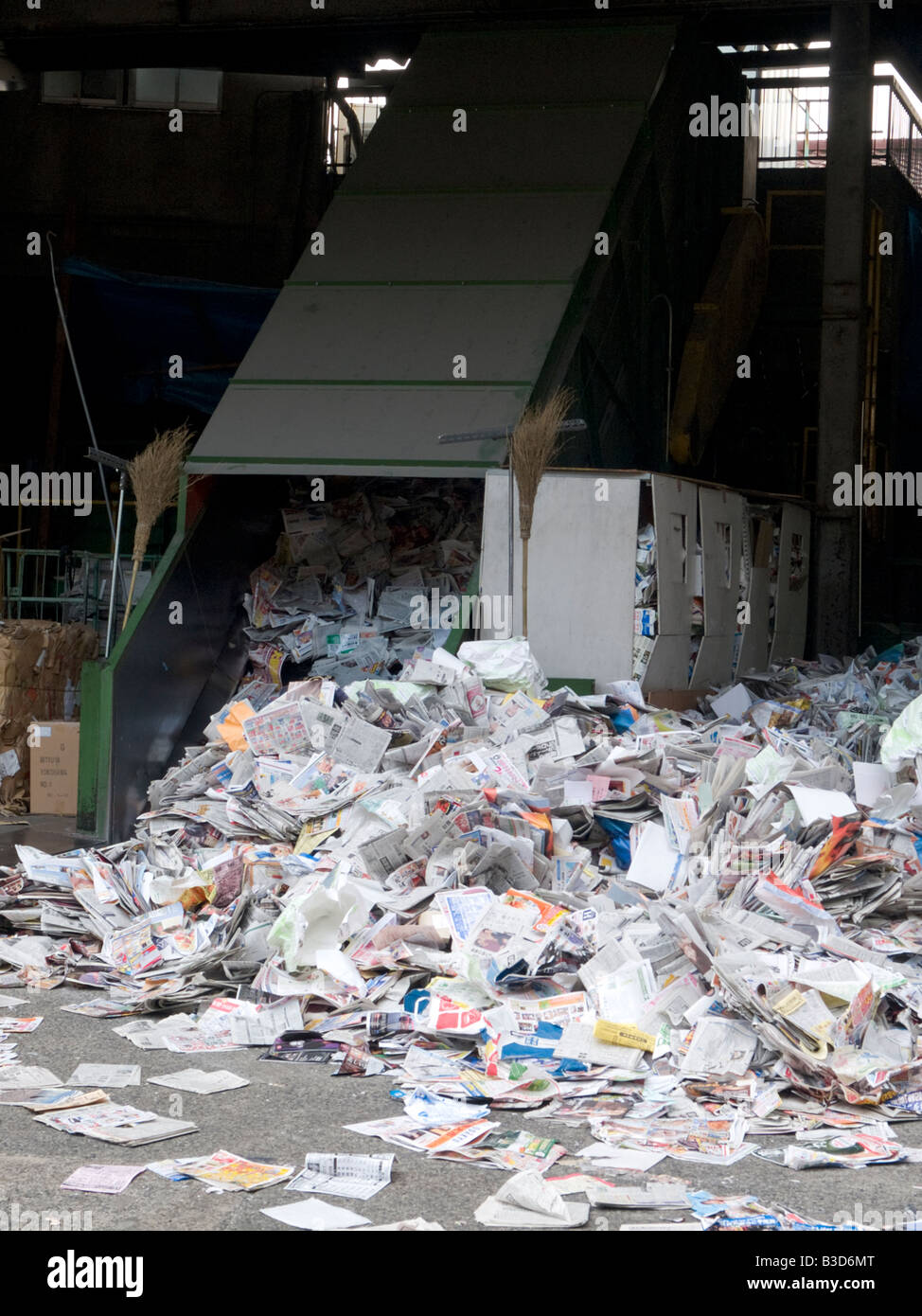 Used Paper Recycler, Tokyo Japan Stock Photo - Alamy