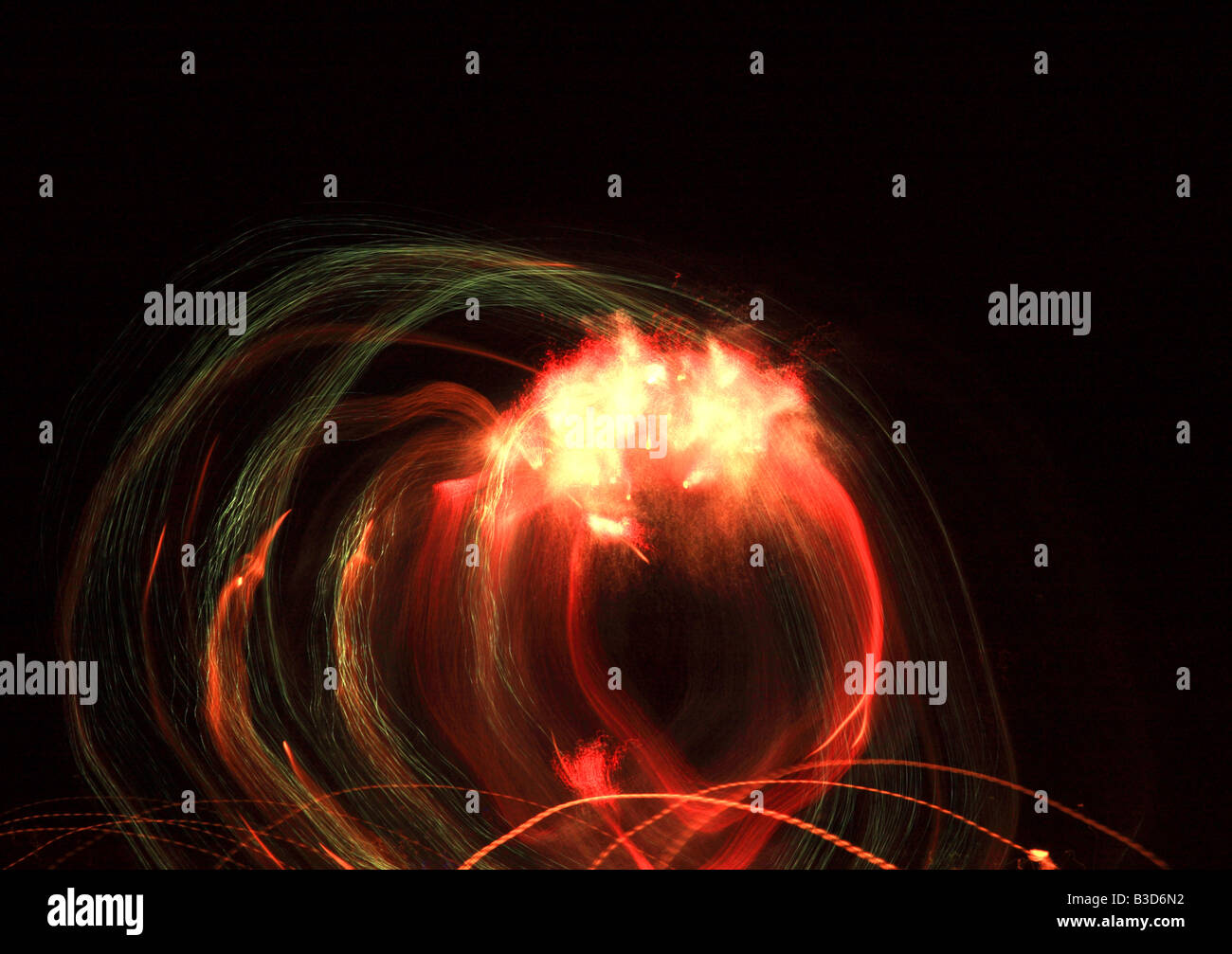 Fireworks abstract - hair on fire Stock Photo - Alamy