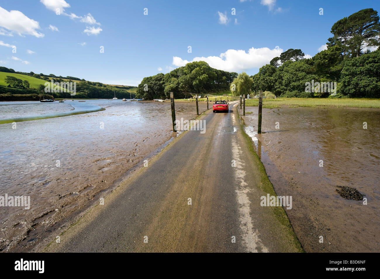 tidal road estuary of the river avon aveton gifford south hams devon ...