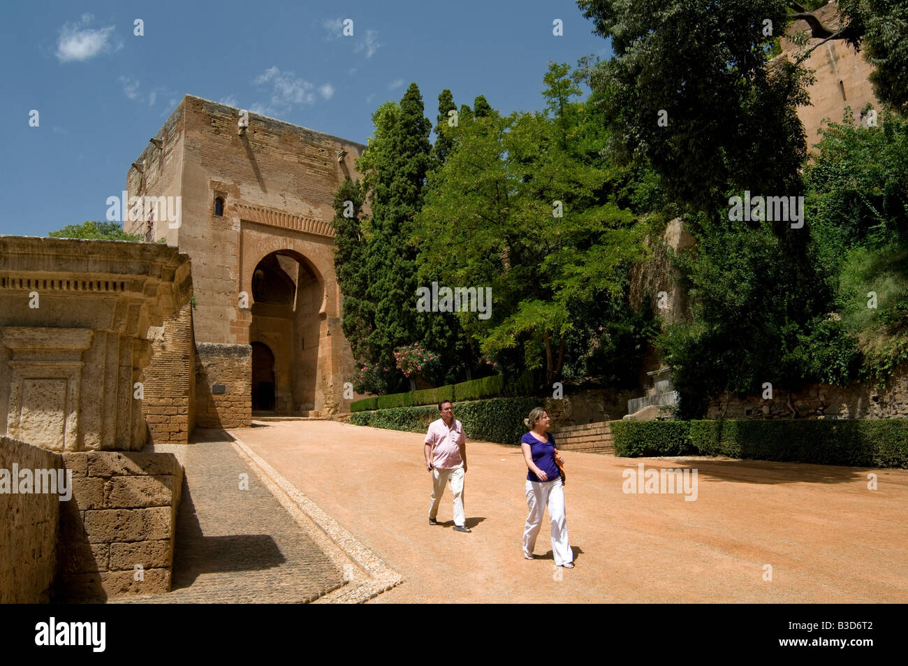 The Gate of Justice Puerta de la Justicia to enter the Alhambra complex ...