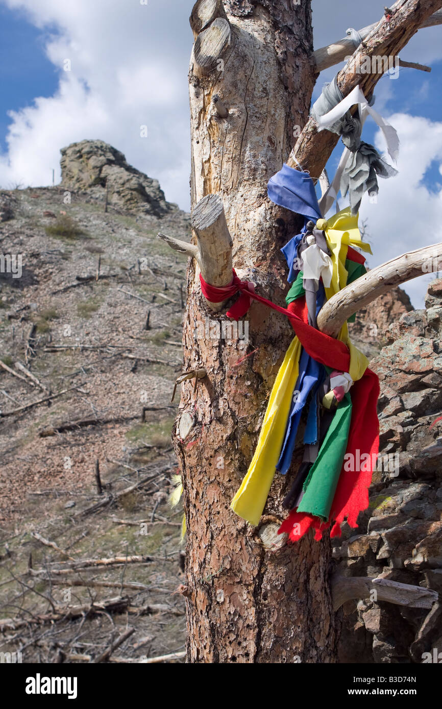 Prayer Ties / Bundles; Bear Butte; Black Hills; South Dakota; SD; USA ...