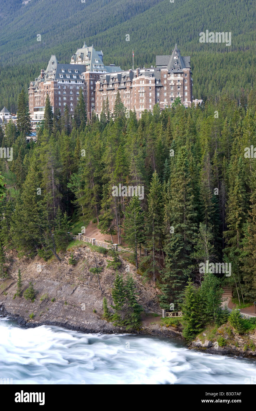 View of the Banff Springs Hotel in Banff Alberta Stock Photo - Alamy