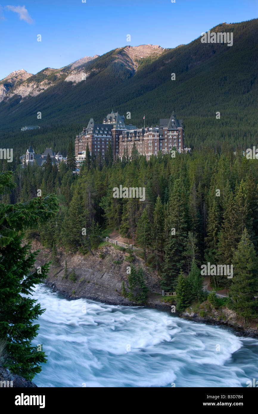 View of the Banff Springs Hotel in Banff Alberta Stock Photo - Alamy