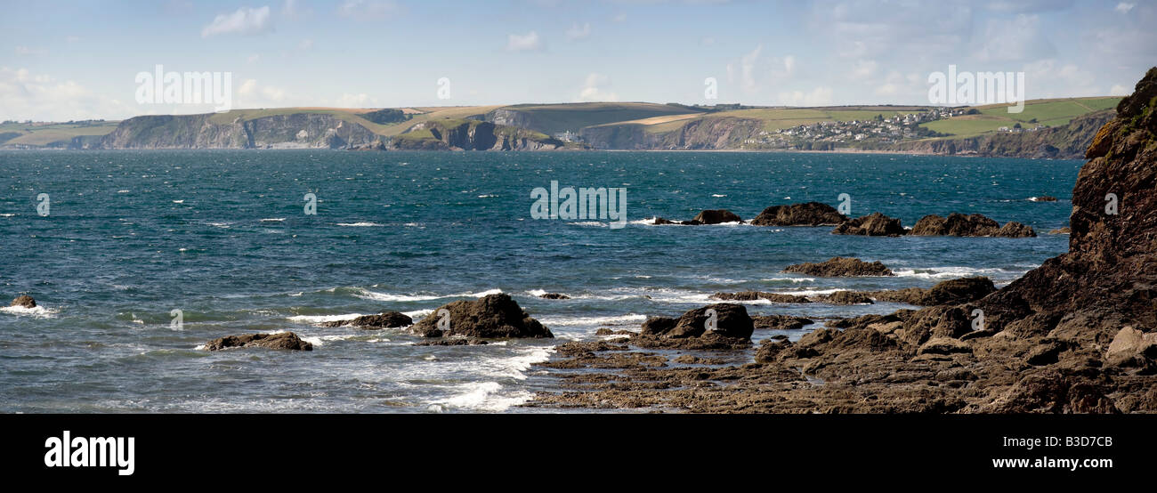 beach with rocks sand hope cove the south hams devon england uk Stock ...