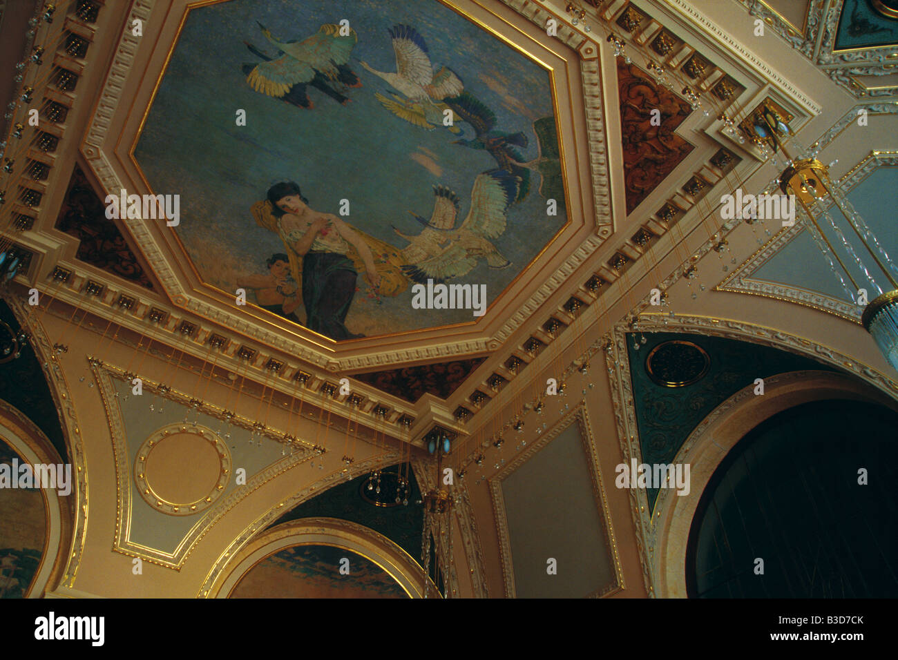 Ceiling frescos by Jan Preisler in the Palacky Hall of the Municipal ...