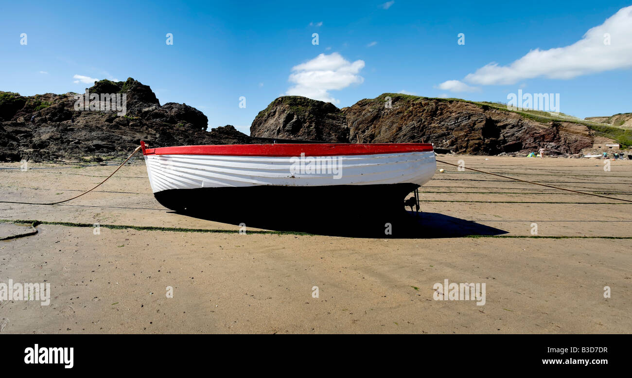 beach with rocks sand hope cove the south hams devon england uk Stock ...