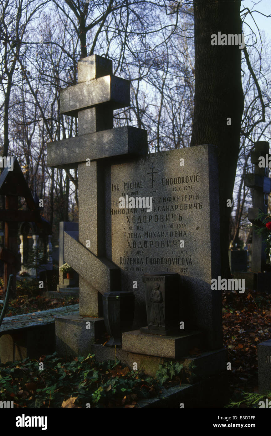 Grave of Russian general Nikolai Khodorovich at the Olsany Cemetery in ...