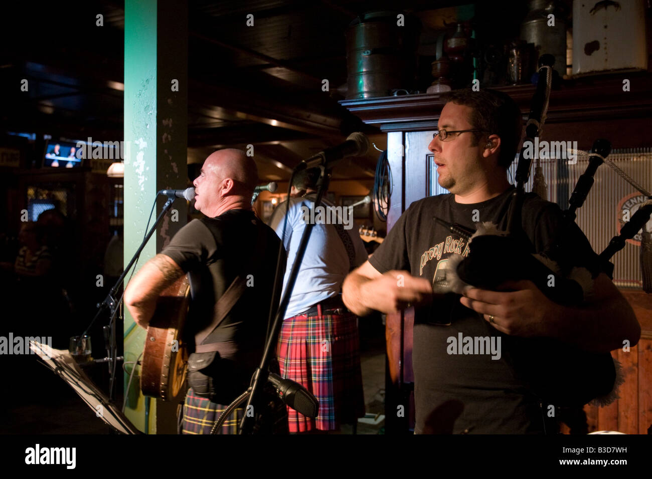 A band plays in in a pub in Banff Alberta Stock Photo - Alamy