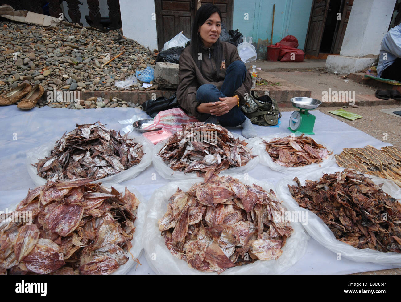Dried Fish Stand Stock Photo - Alamy