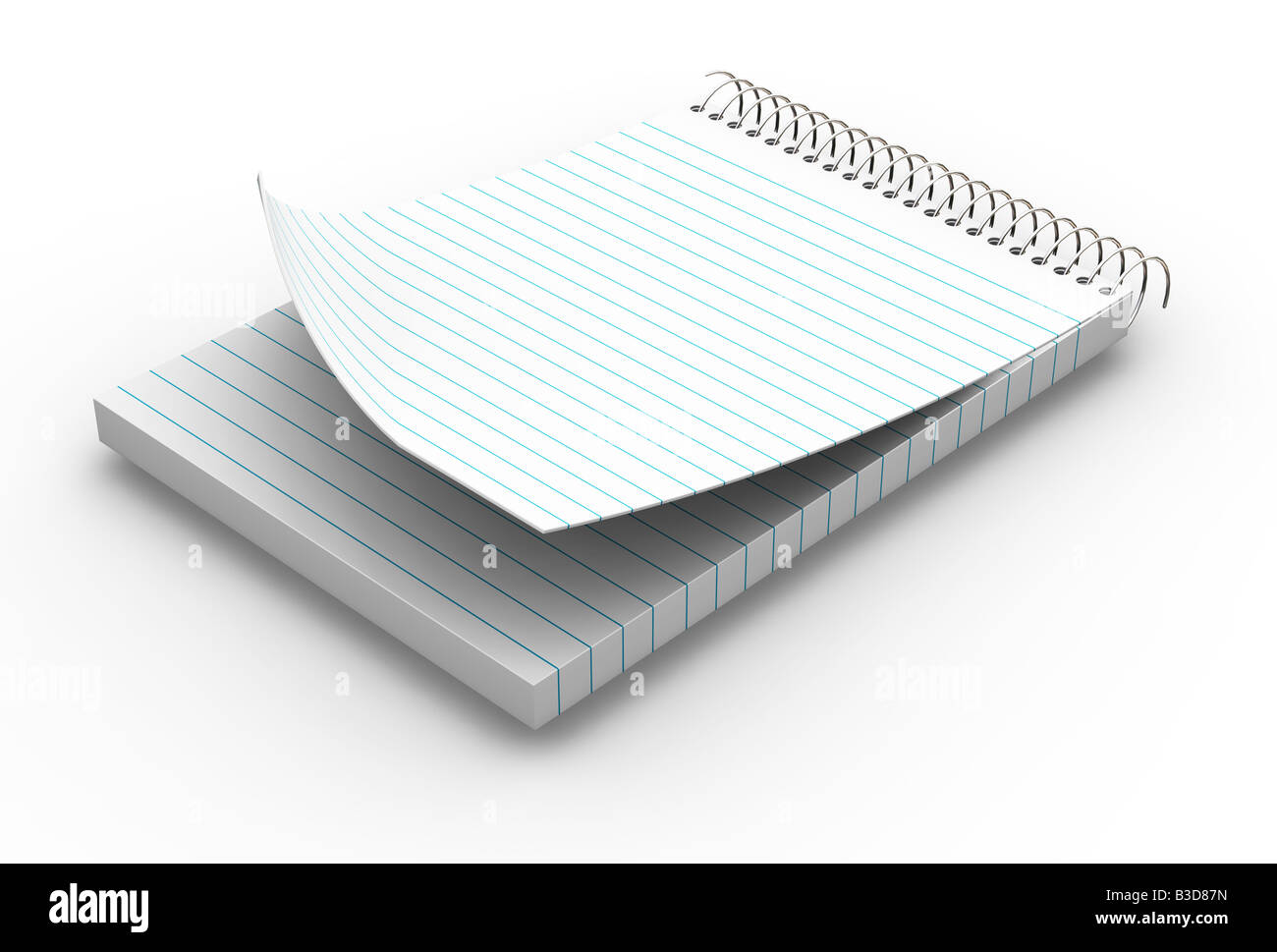 3D render of a notepad Stock Photo - Alamy