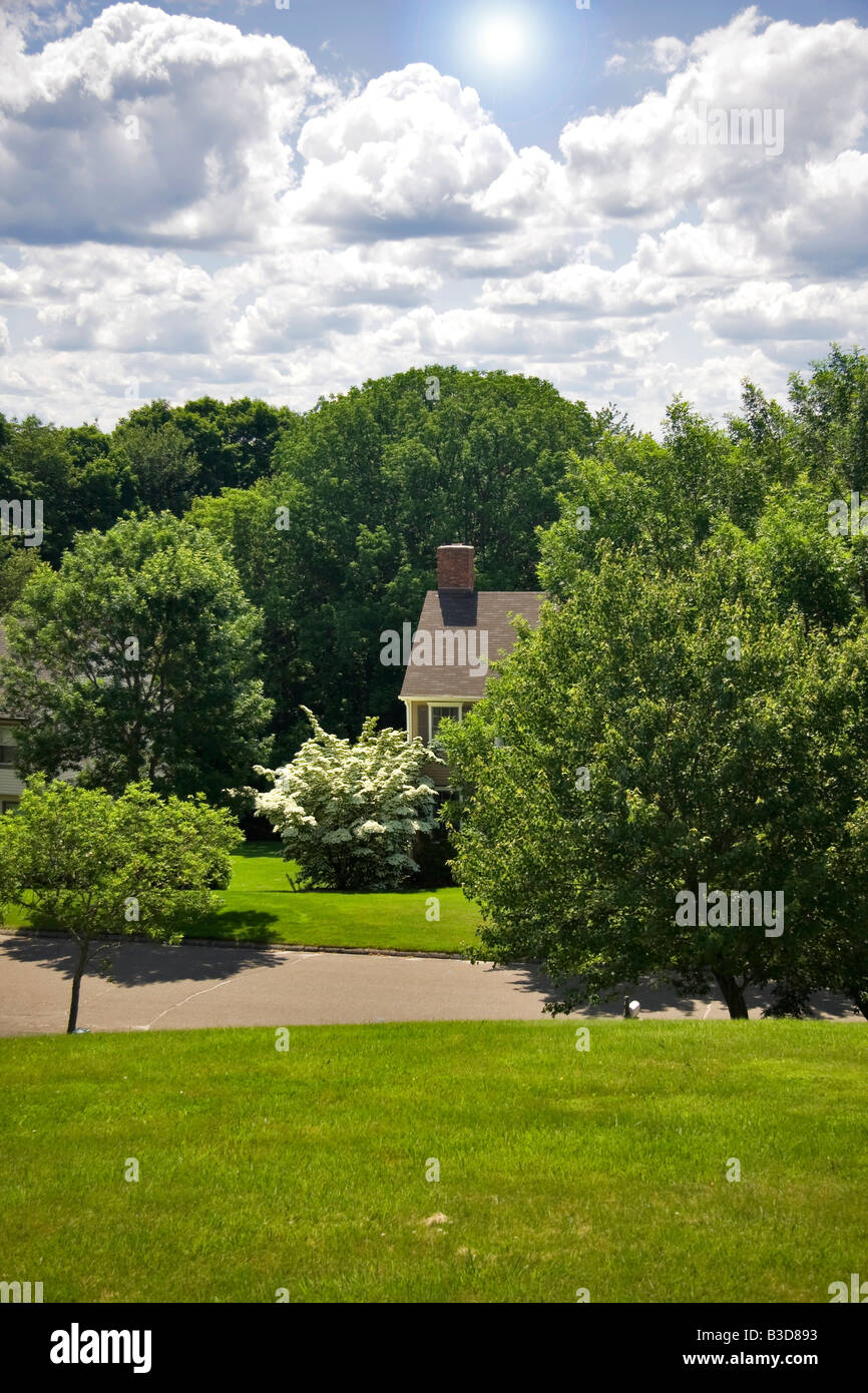 Sunlight over a suburban home Stock Photo - Alamy