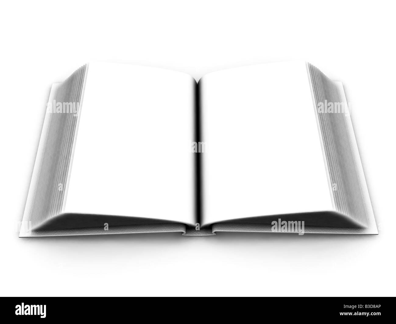 3D render of a blank open book Stock Photo - Alamy