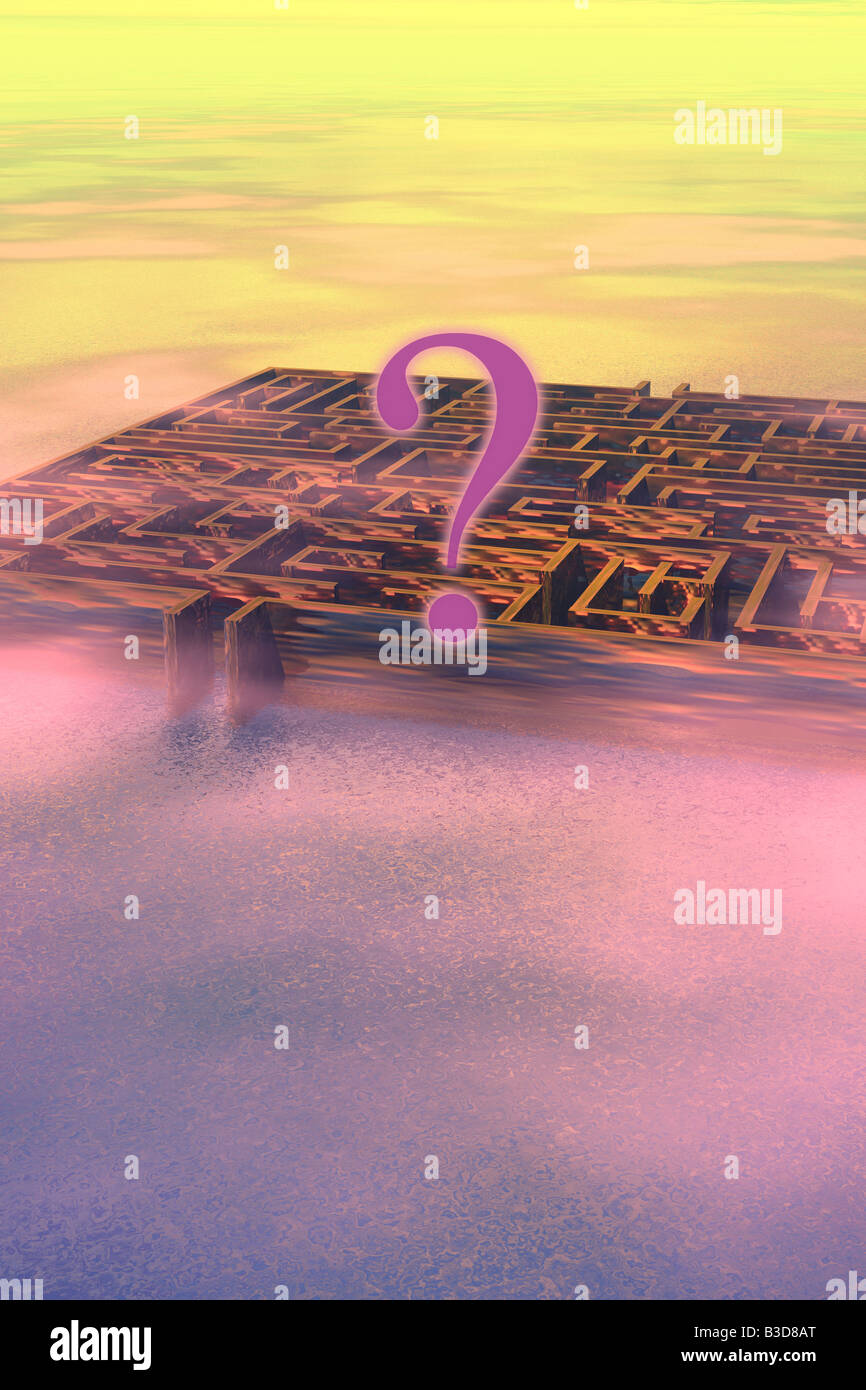 Maze labyrinth question mark hi-res stock photography and images - Alamy