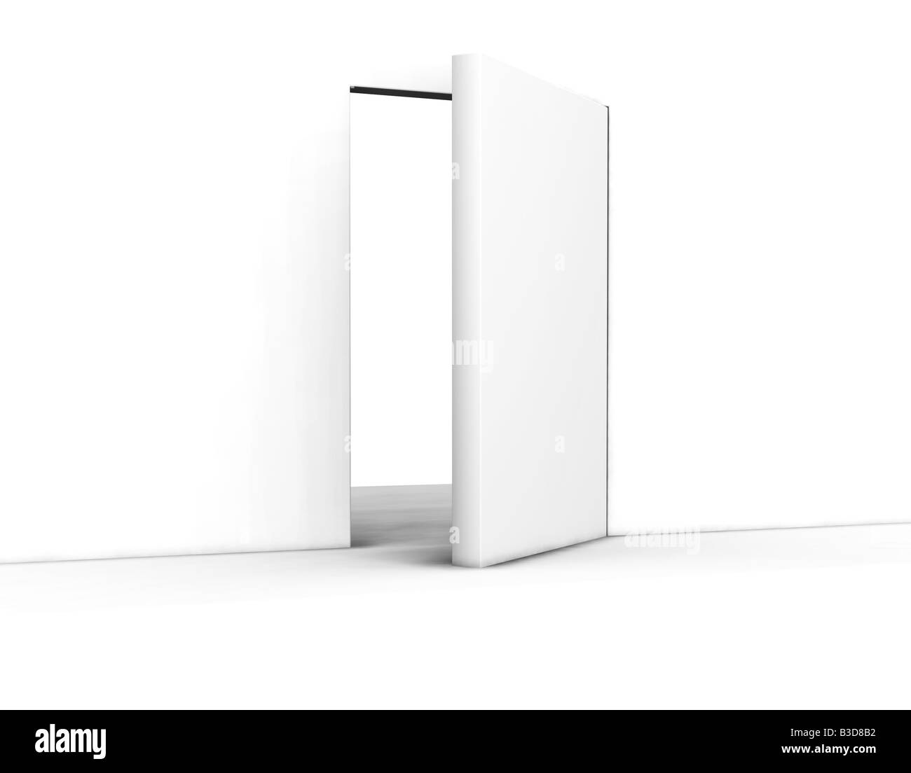3D render of an open door Stock Photo - Alamy