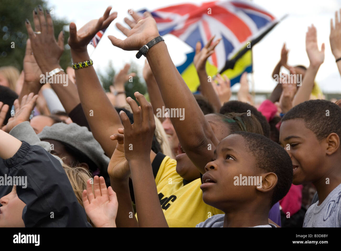 Celebration of the handing over of the Olympic flag to London for 2012 ...