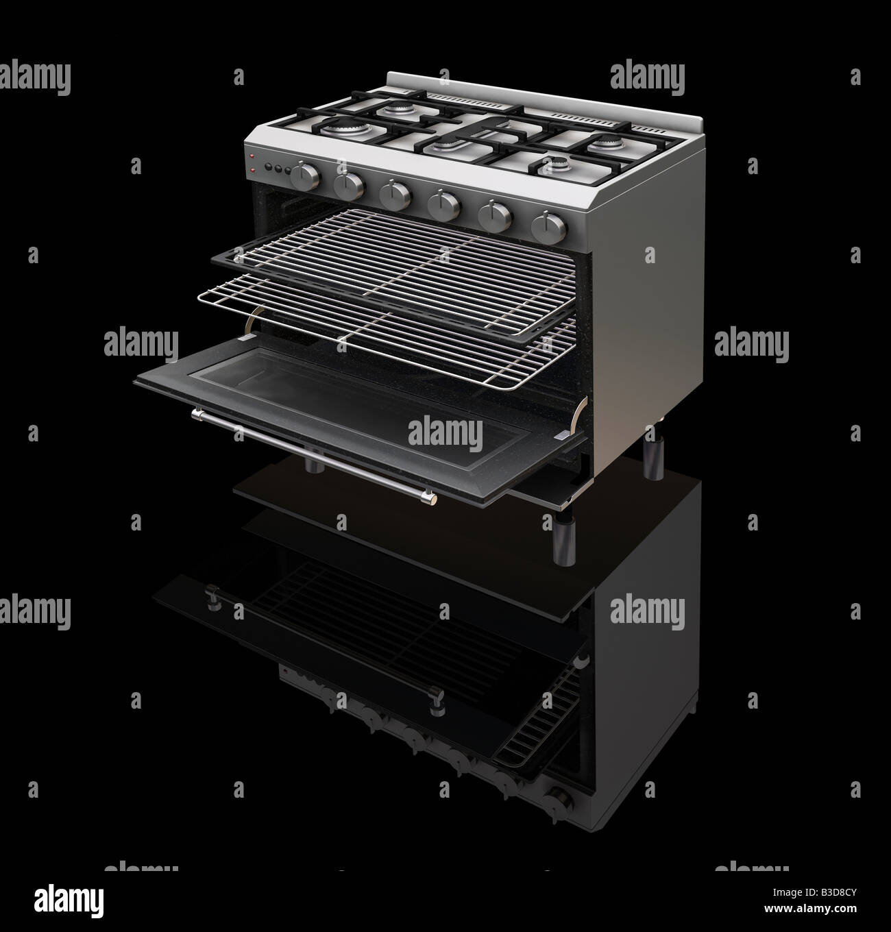 3D render of a modern oven Stock Photo - Alamy