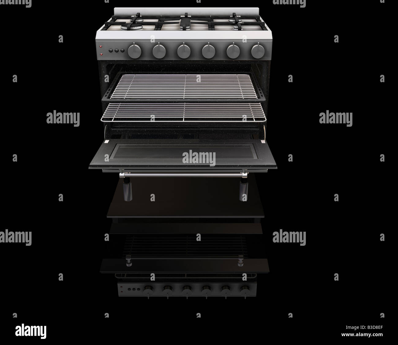 3D render of a modern oven Stock Photo - Alamy