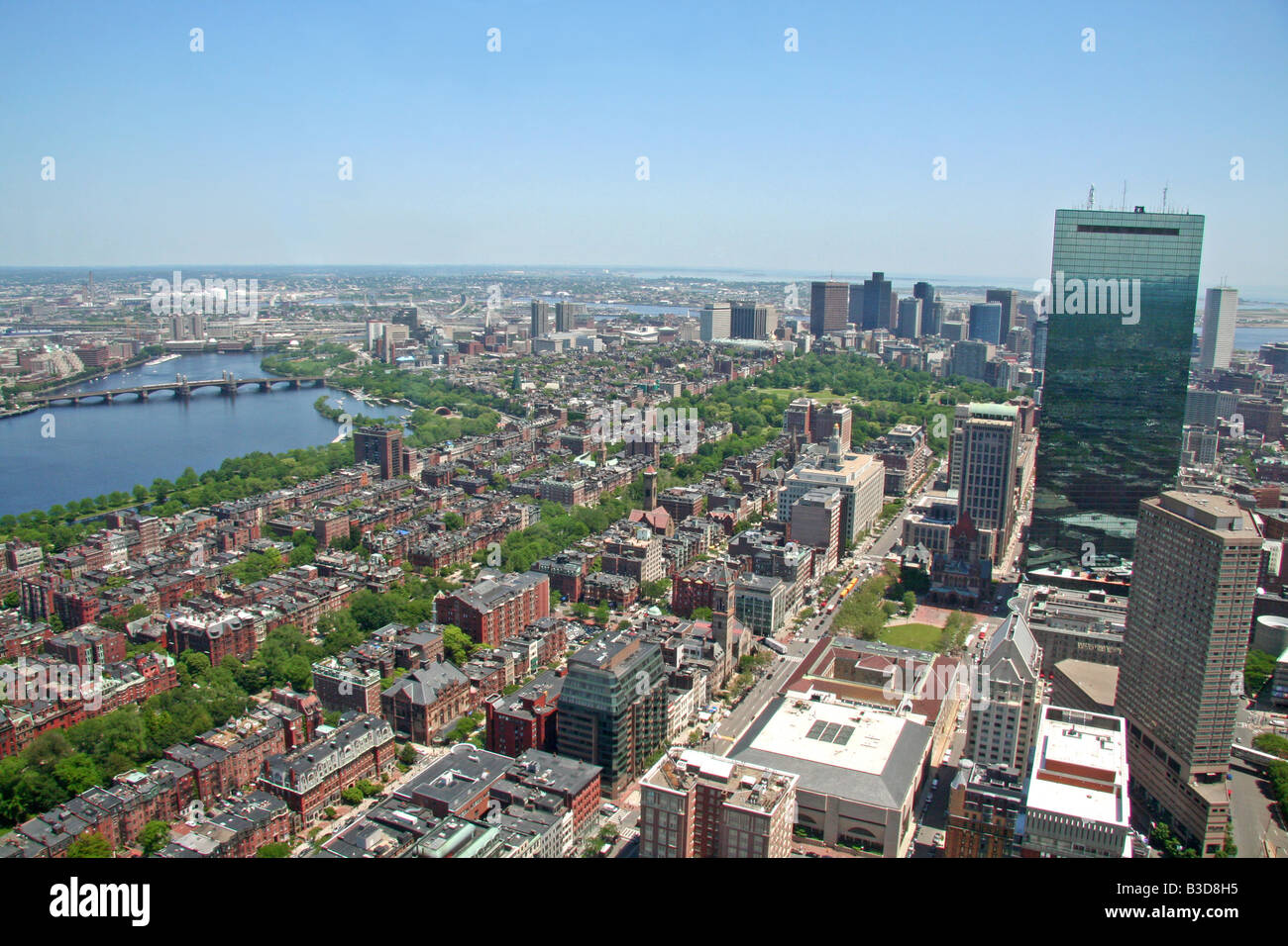 Boston city skyline from high perspective Stock Photo - Alamy