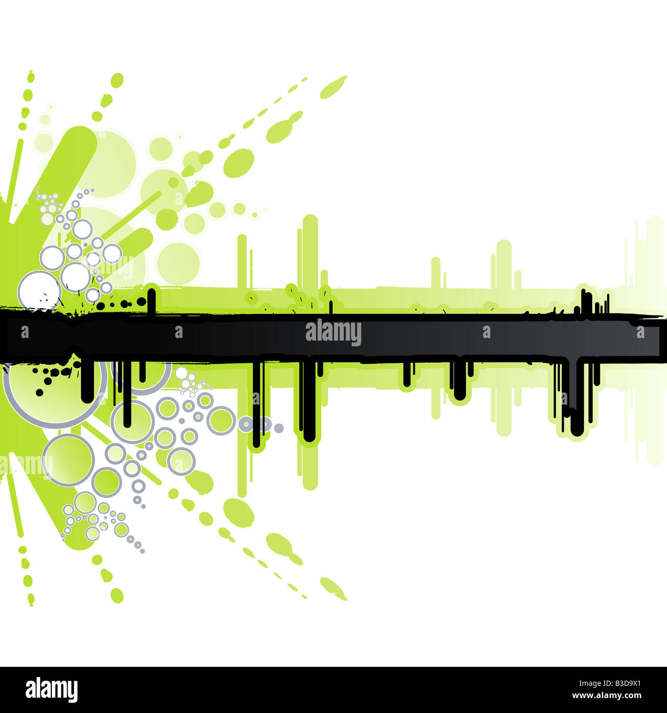 Vector illustration of a grunge and retro green and white background ...