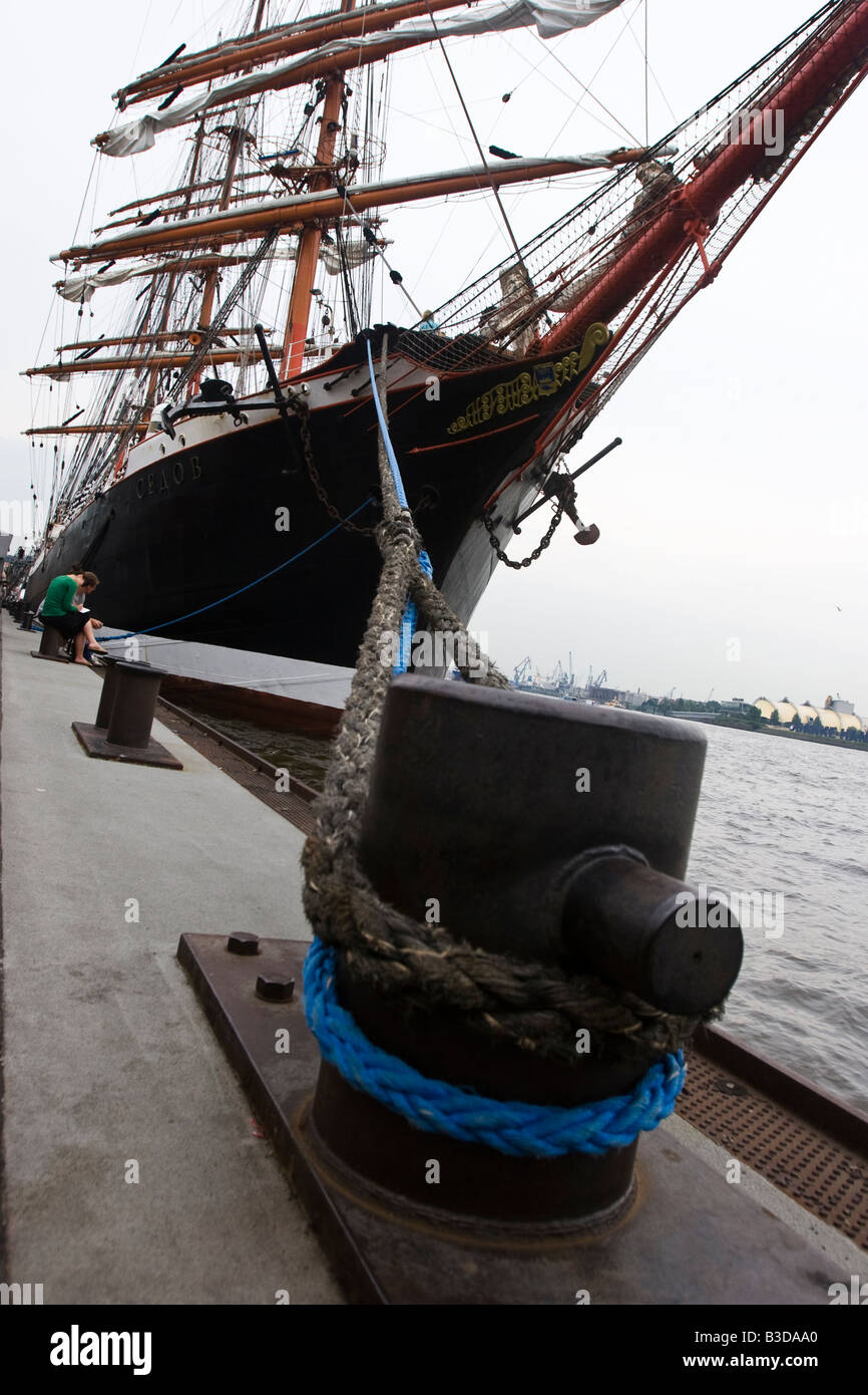 The Sedov, the largest tall ship in the world, moored during Cruise ...