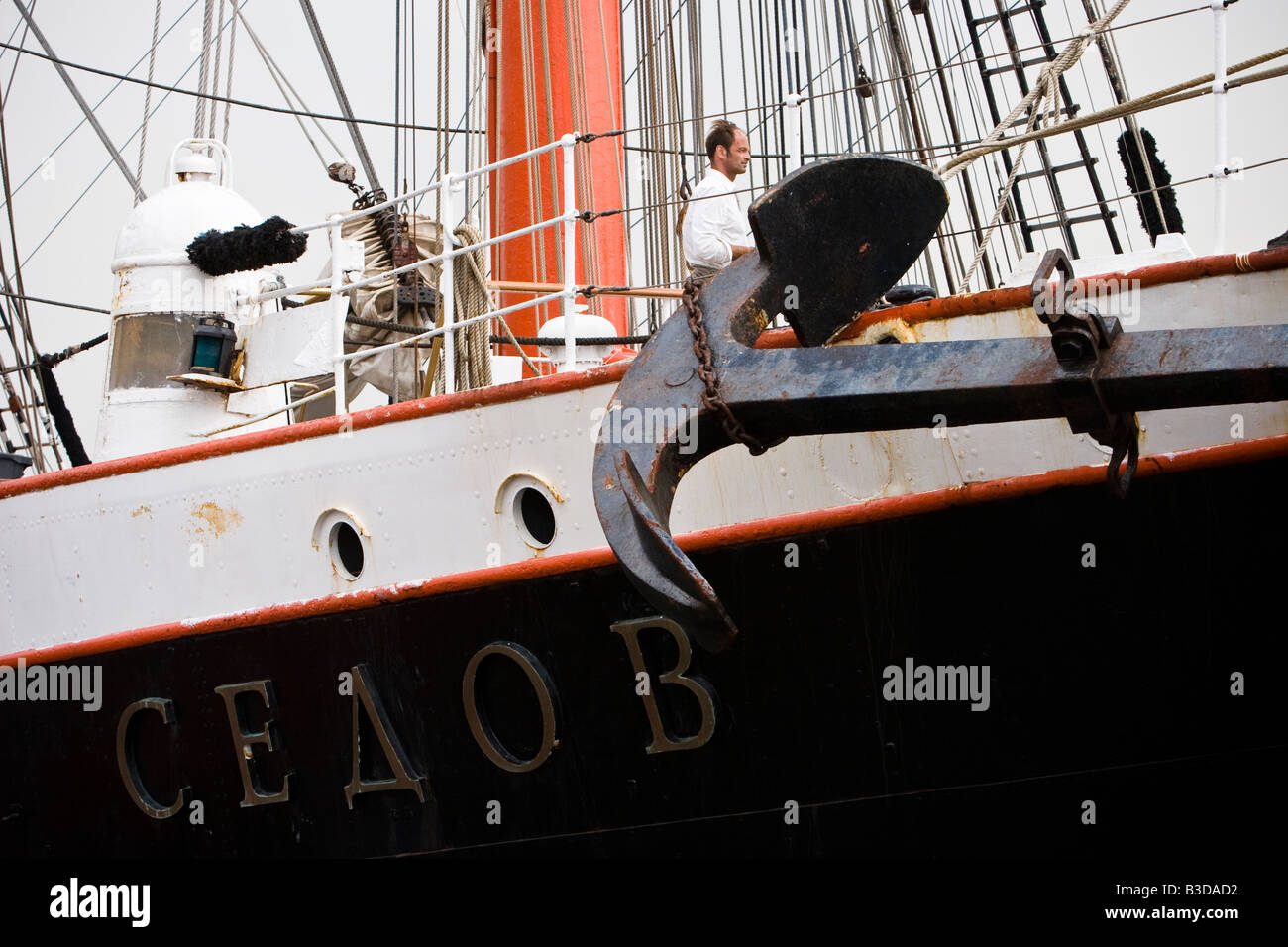 The Sedov, the largest tall ship in the world, moored during Cruise ...