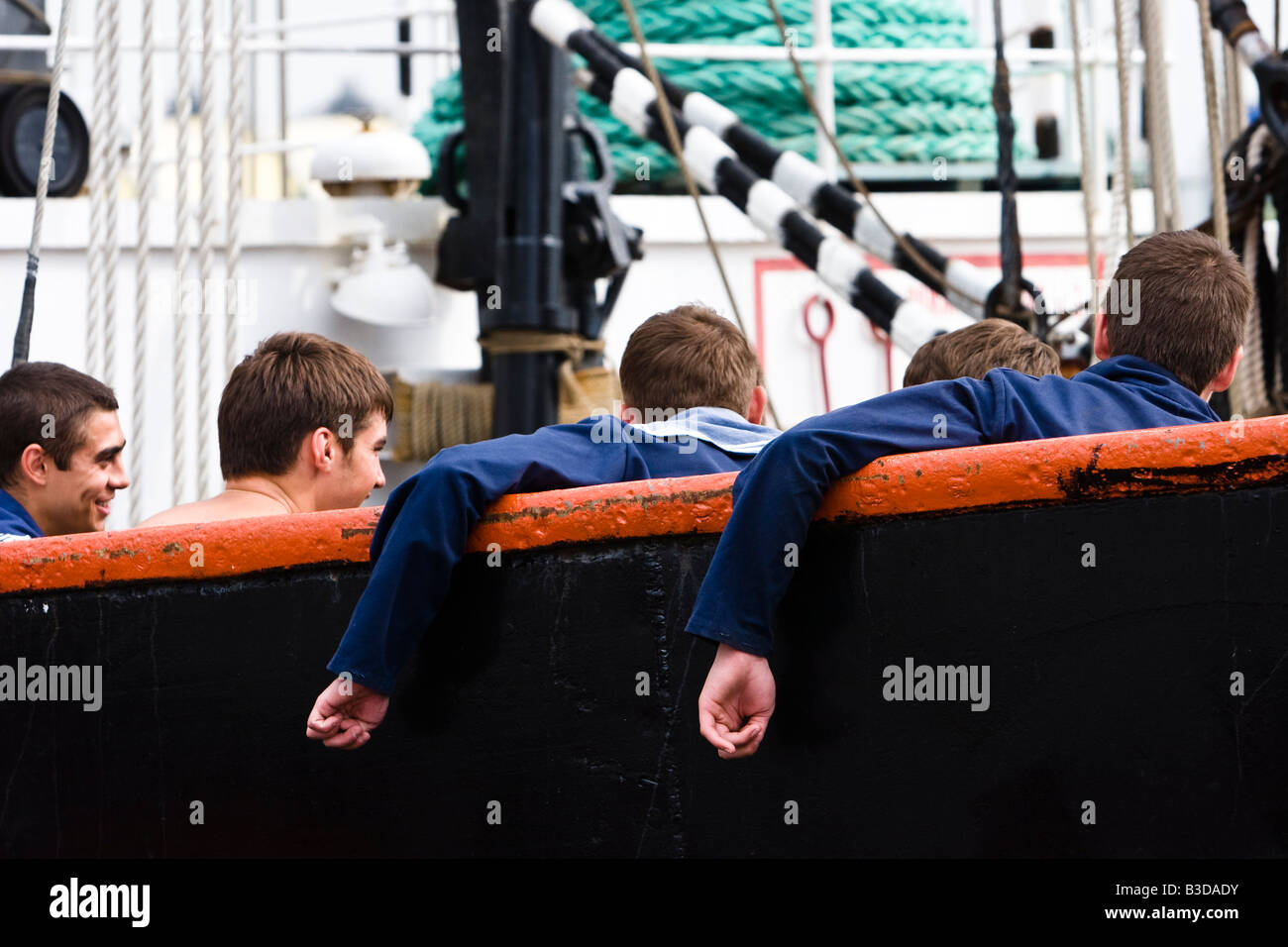 The Sedov, the largest tall ship in the world, moored during Cruise ...