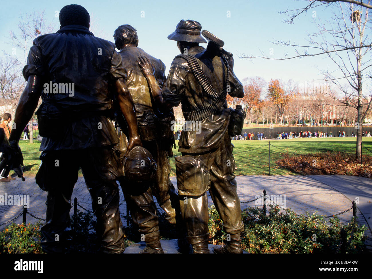 USA Washington DC Vietnam Veteran's Memorial Sculpture The Three Servicemen by Frederick Hart ...