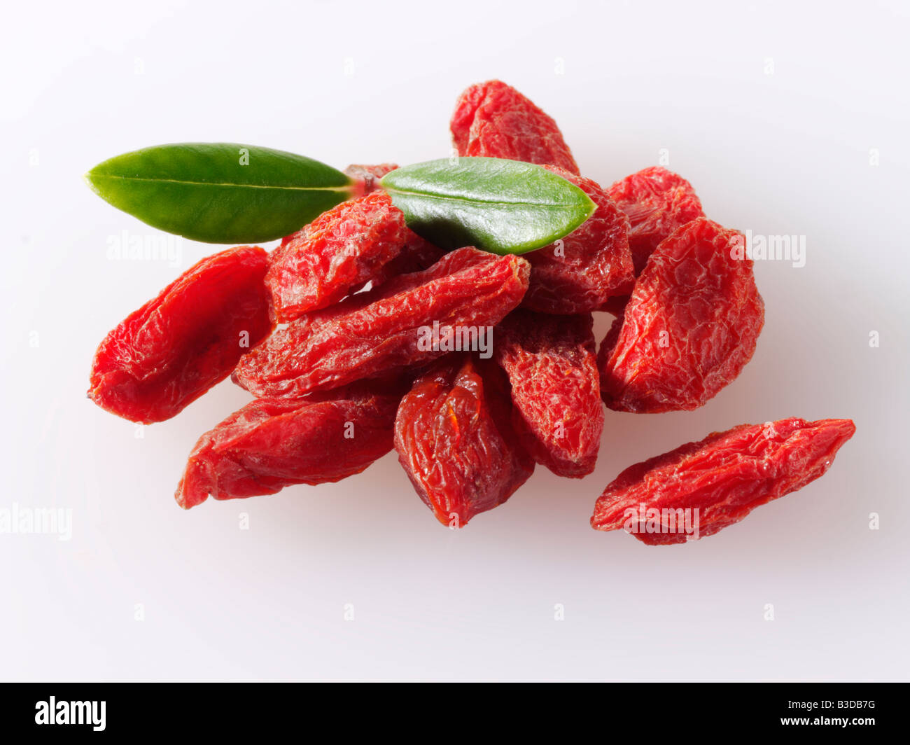 dried goji berry arrangement on a white background for cut out Stock ...