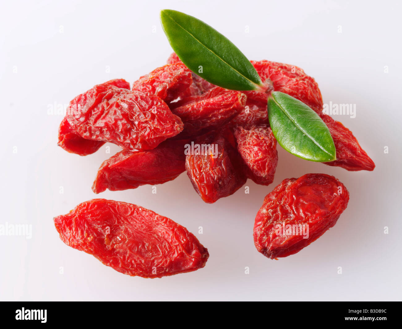 dried goji berry arrangement on a white background for cut out Stock ...