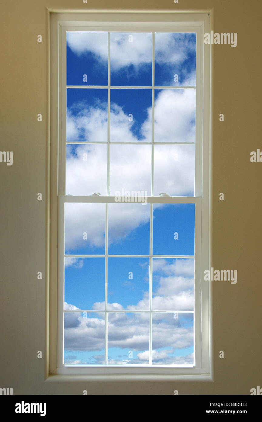Window and clouds Stock Photo - Alamy
