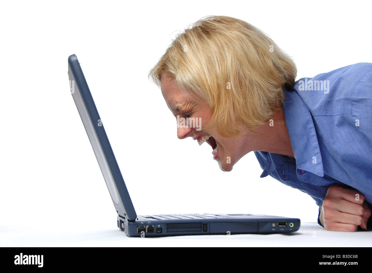 Female monitor head error hi-res stock photography and images - Alamy