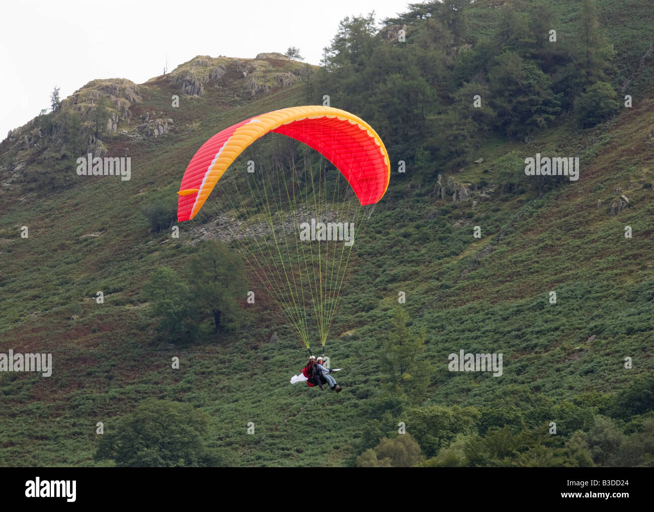 Paragliders at Grasmere show Stock Photo - Alamy