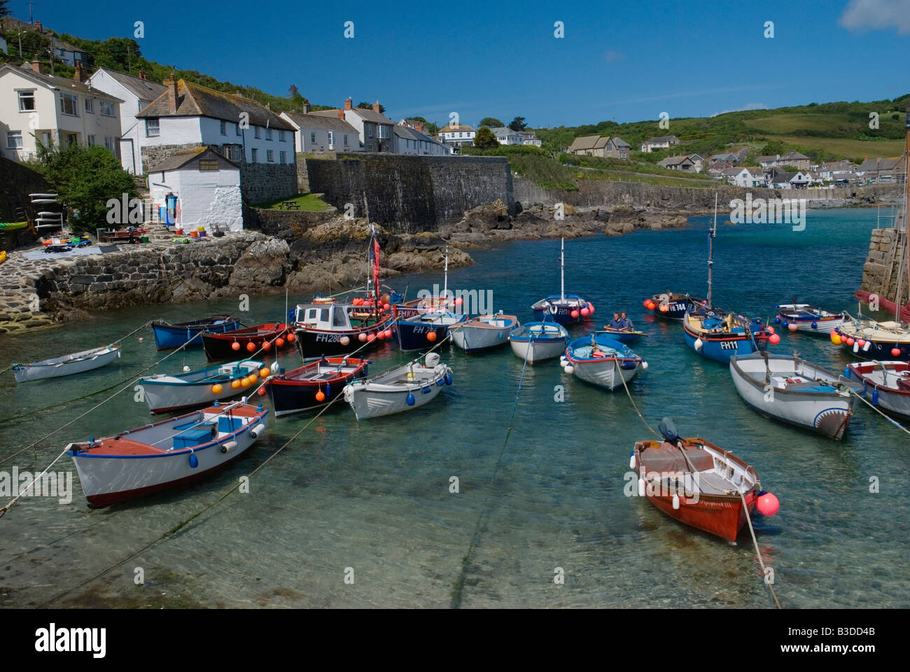 Coverack harbour Cornwall England UK Stock Photo - Alamy