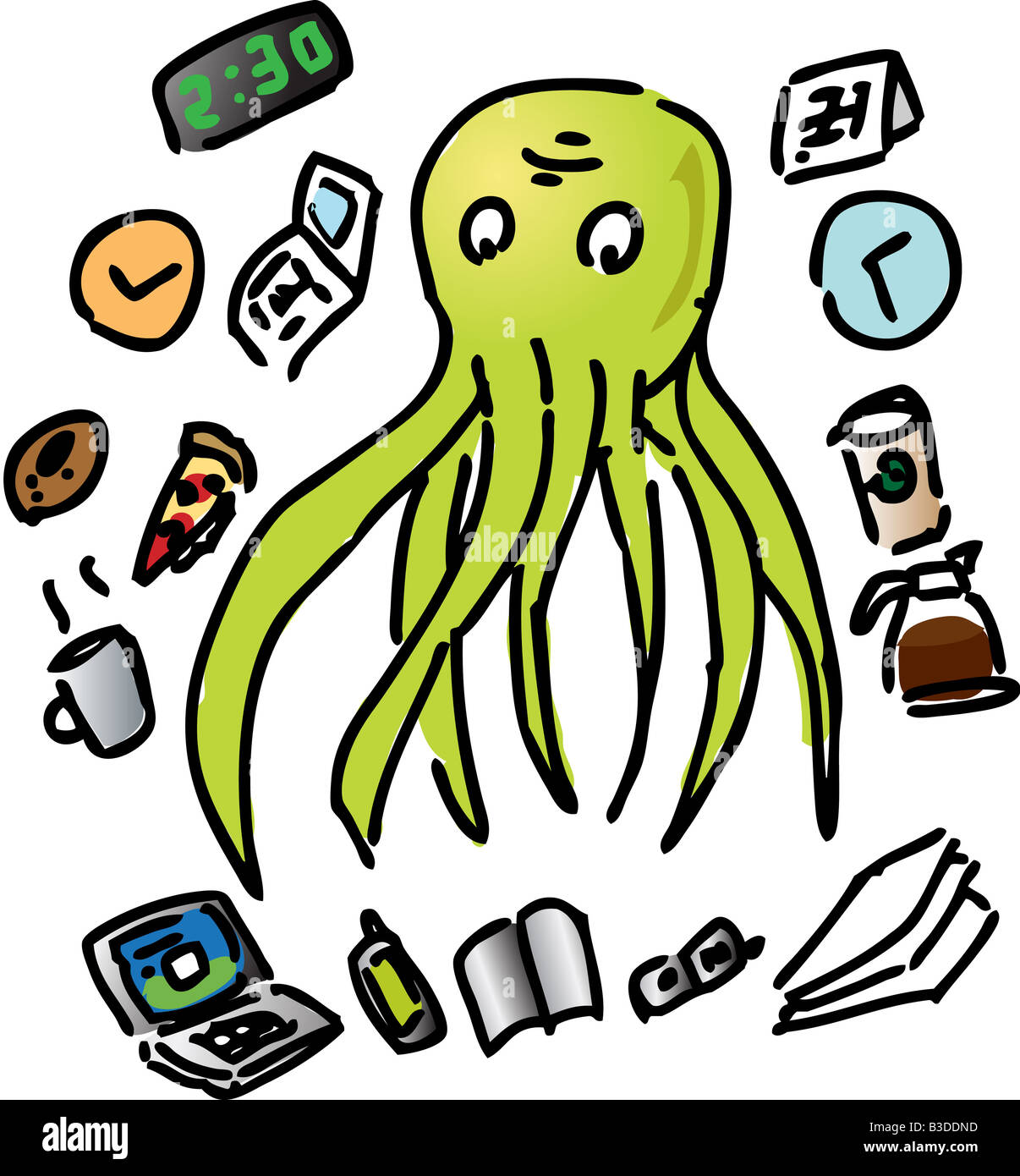 Octopus cartoon hi-res stock photography and images - Alamy