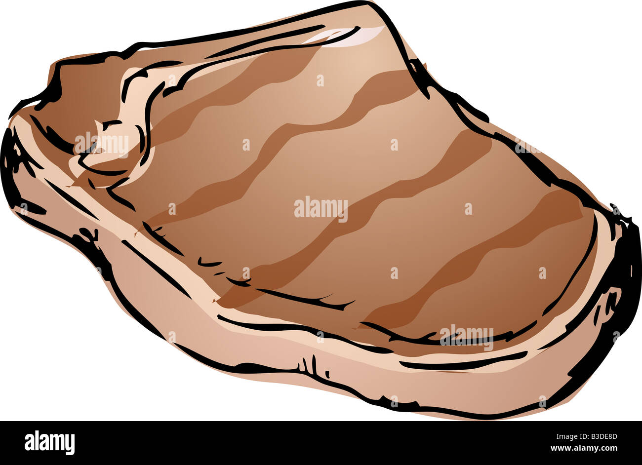 Cooked pork chop illustration Stock Photo - Alamy