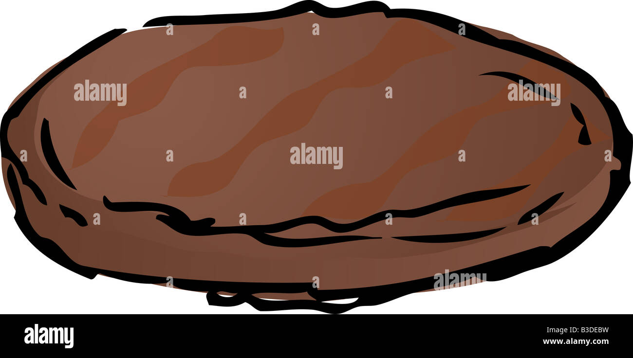 grilled burger patty meat dish 3d isometric illustration hand drawn ...