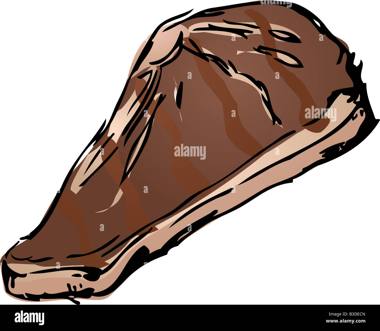 Cooked steak illustration Stock Photo - Alamy