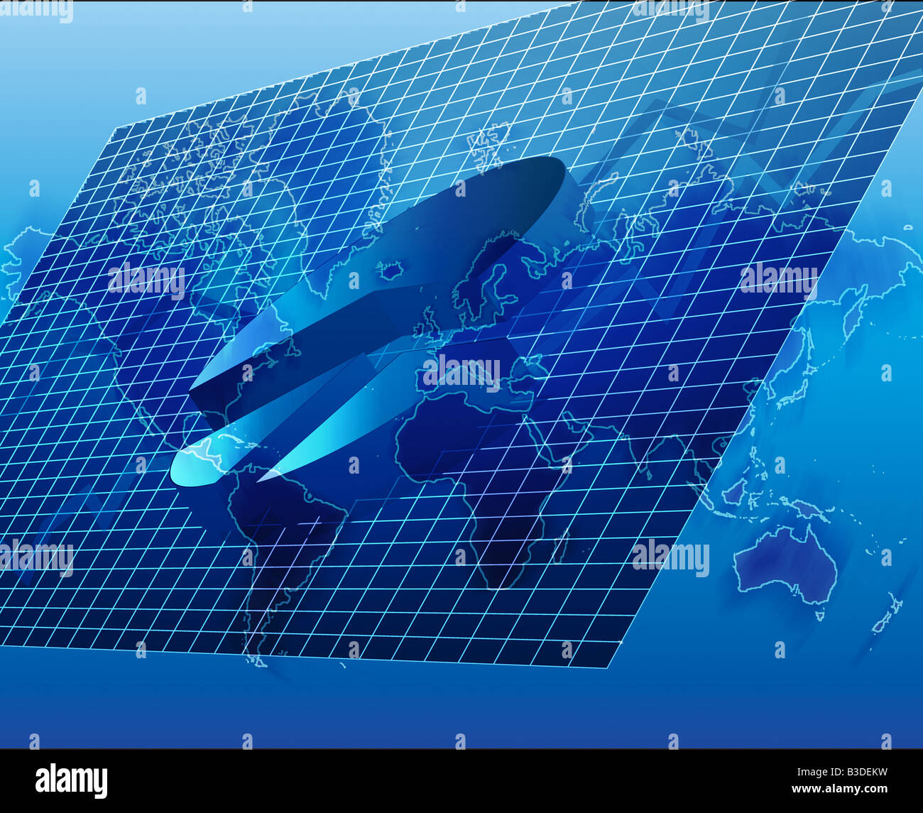 International finance world map with financial pie chart Stock Photo ...