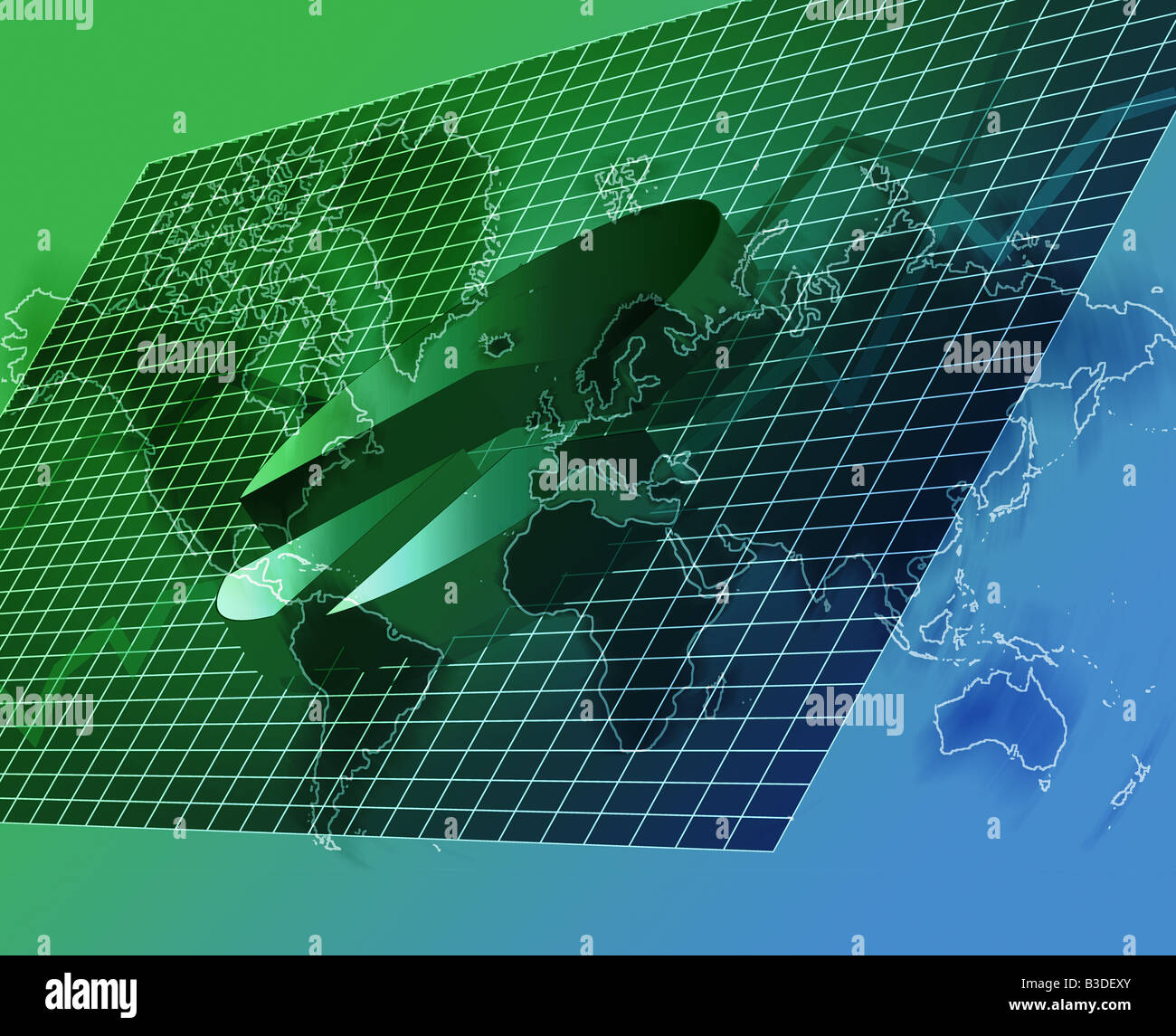International finance world map with financial pie chart Stock Photo ...