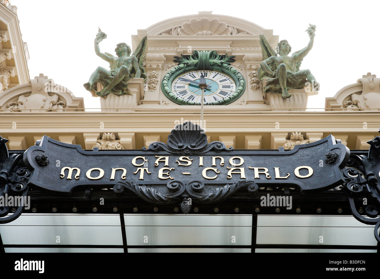 Sign over the door at the Casino in Monte Carlo, Monaco, French Riviera ...
