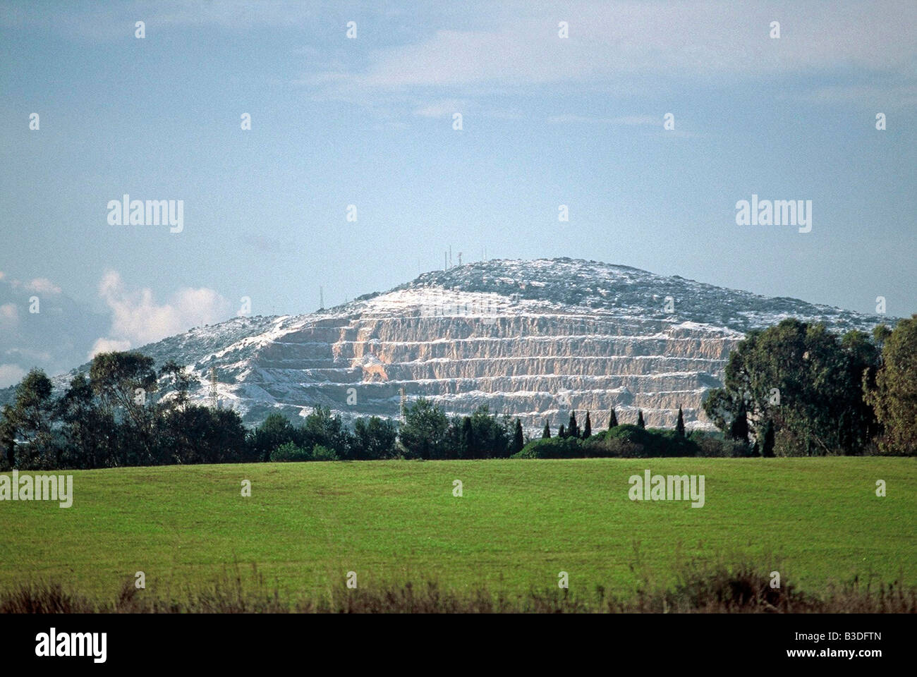 A limestone quarry after a snowfall Stock Photo - Alamy
