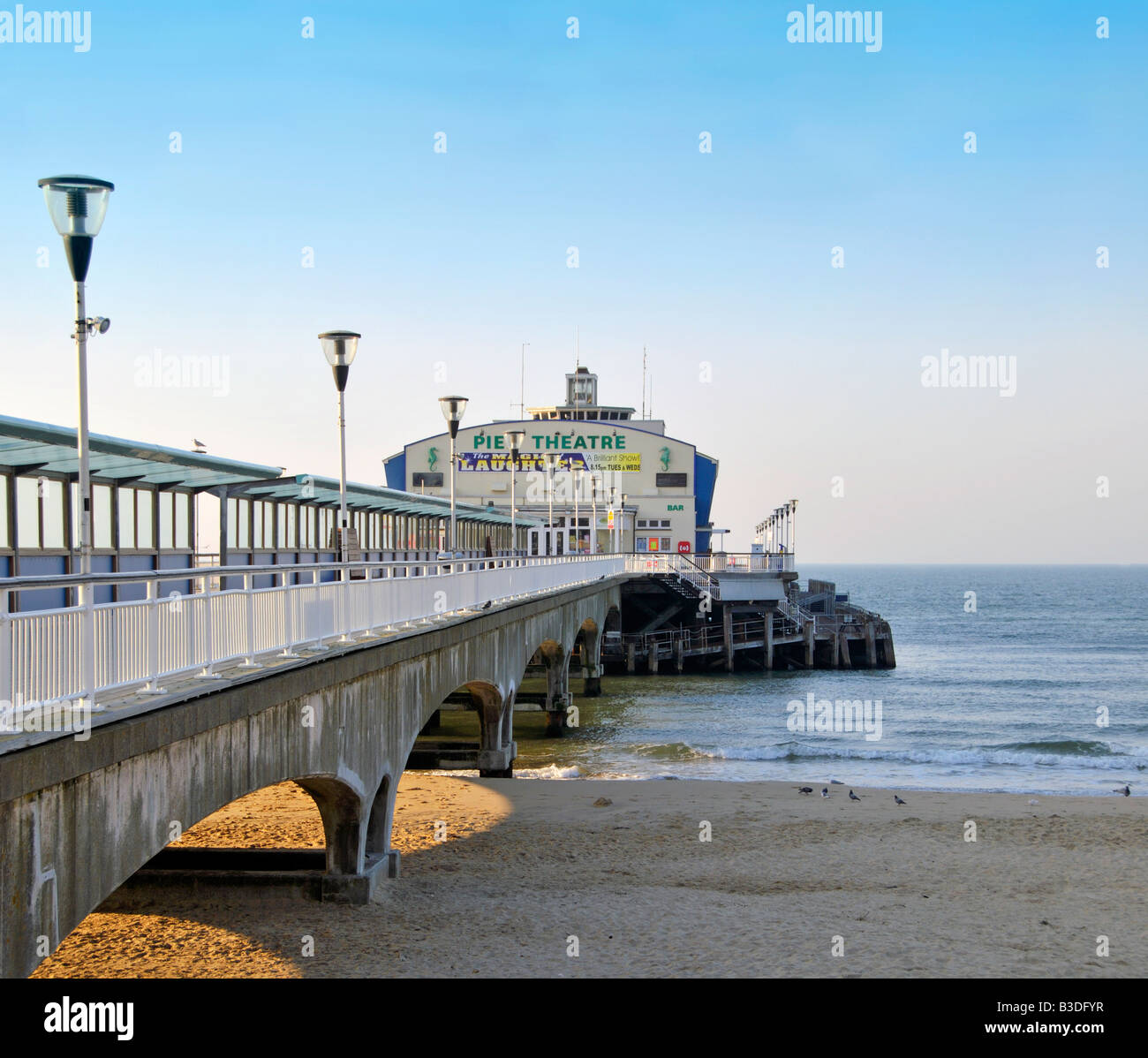 Bournemouth Pier and beach at sun rise Stock Photo - Alamy