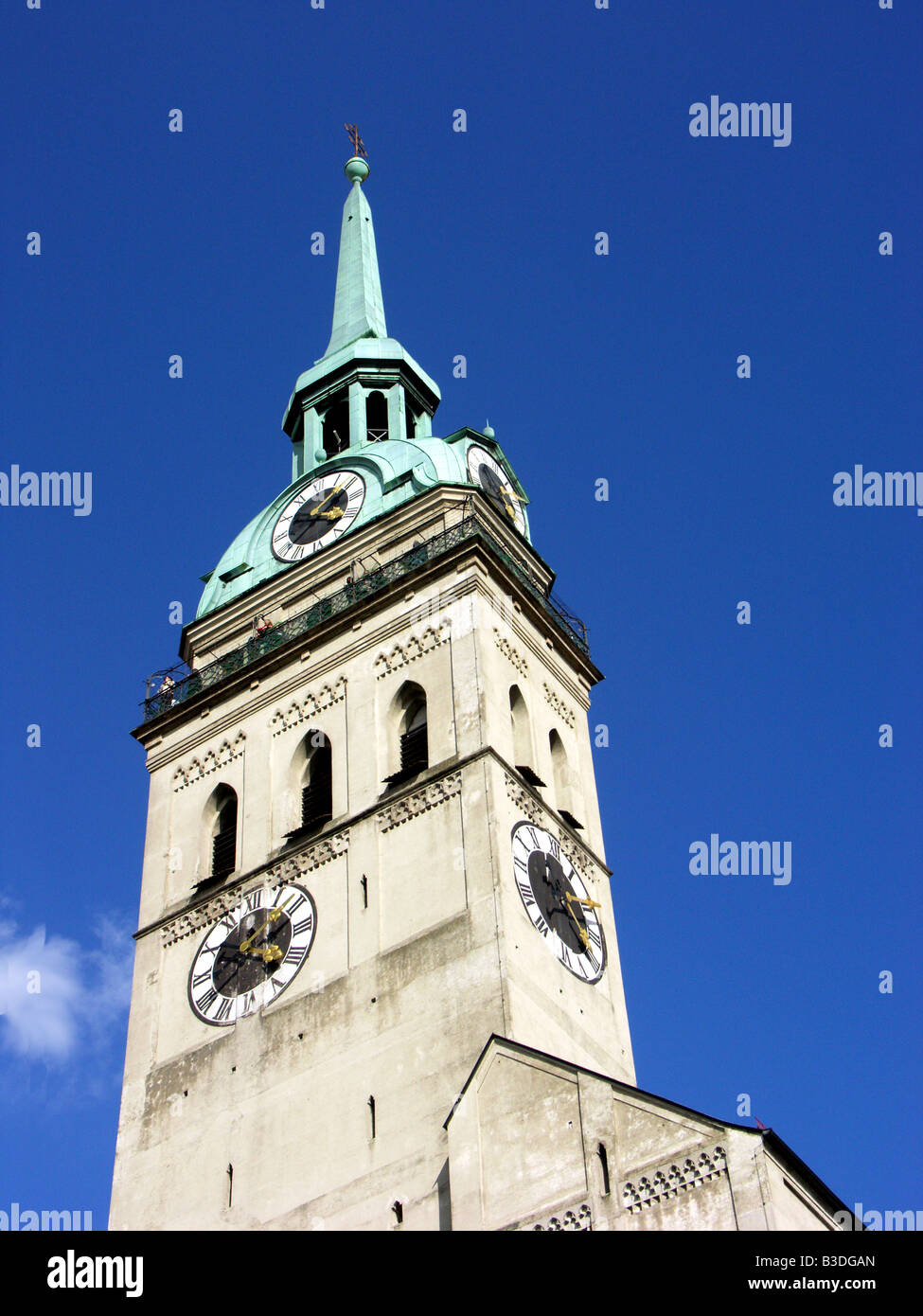 Old peter church tower against blue sky hi-res stock photography and ...