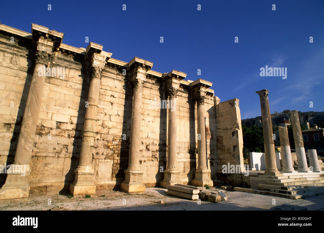 Greece, Athens, Hadrian's Library (132 AD), west wall Stock Photo - Alamy
