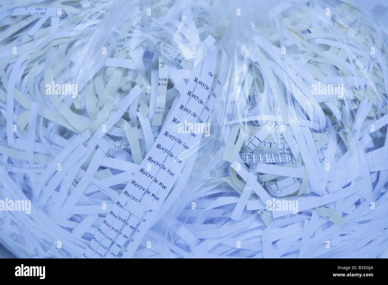 Shredded paper blue hi-res stock photography and images - Alamy