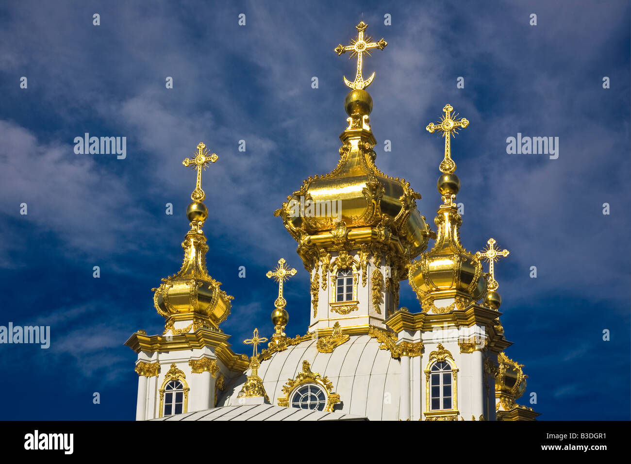 Gilded spires of the East chapel attached to the Grand Palace at ...