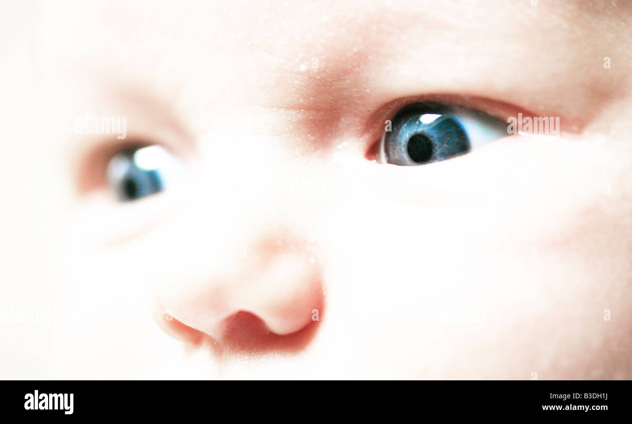 Face of 3 month old baby Stock Photo - Alamy